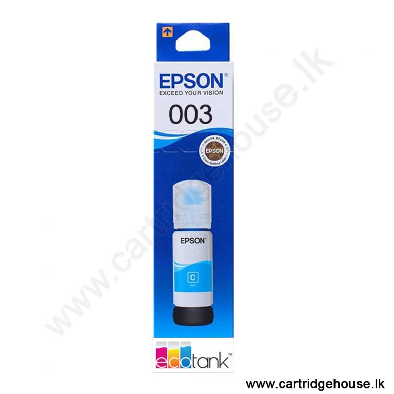 Epson 003 C 65ml Cyan Ink Bottle - CartridgeHouse.lk