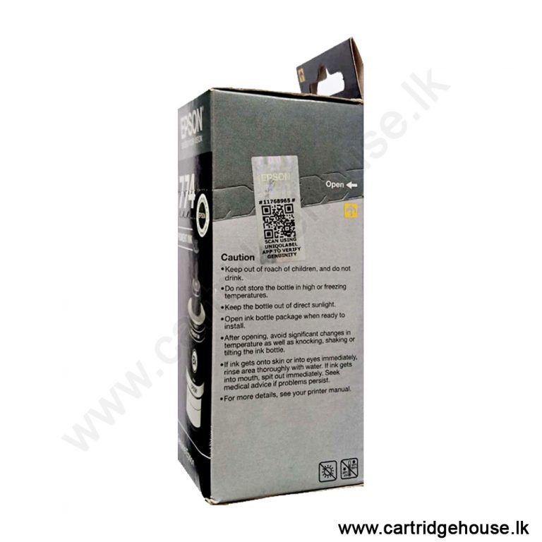 Epson 774 Bk (T7741) Pigment Black 140ml Ink Bottle - CartridgeHouse.lk