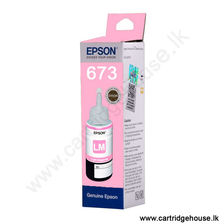 Epson 673 LM (T6736) 70ml Light Magenta Ink Bottle - CartridgeHouse.lk